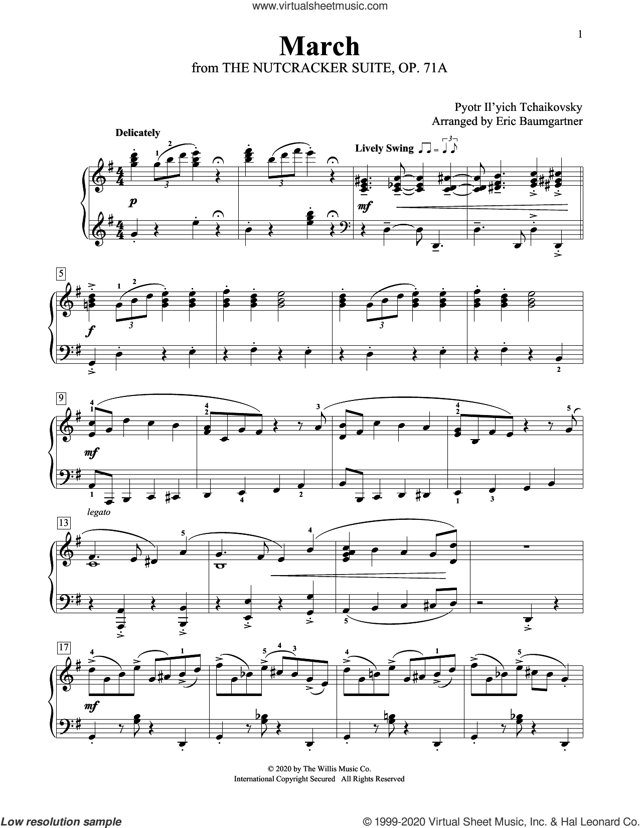 March [Jazz version] (arr. Eric Baumgartner) sheet music for piano solo ...