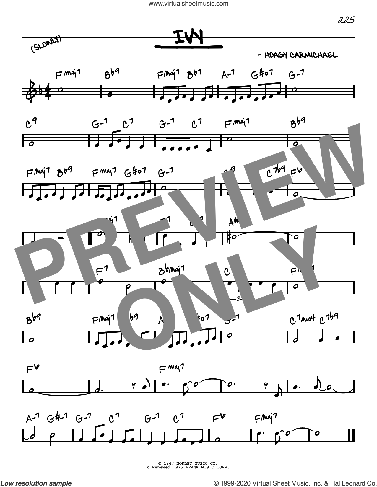 Ivy sheet music (real book - melody and chords) (real book) (PDF)