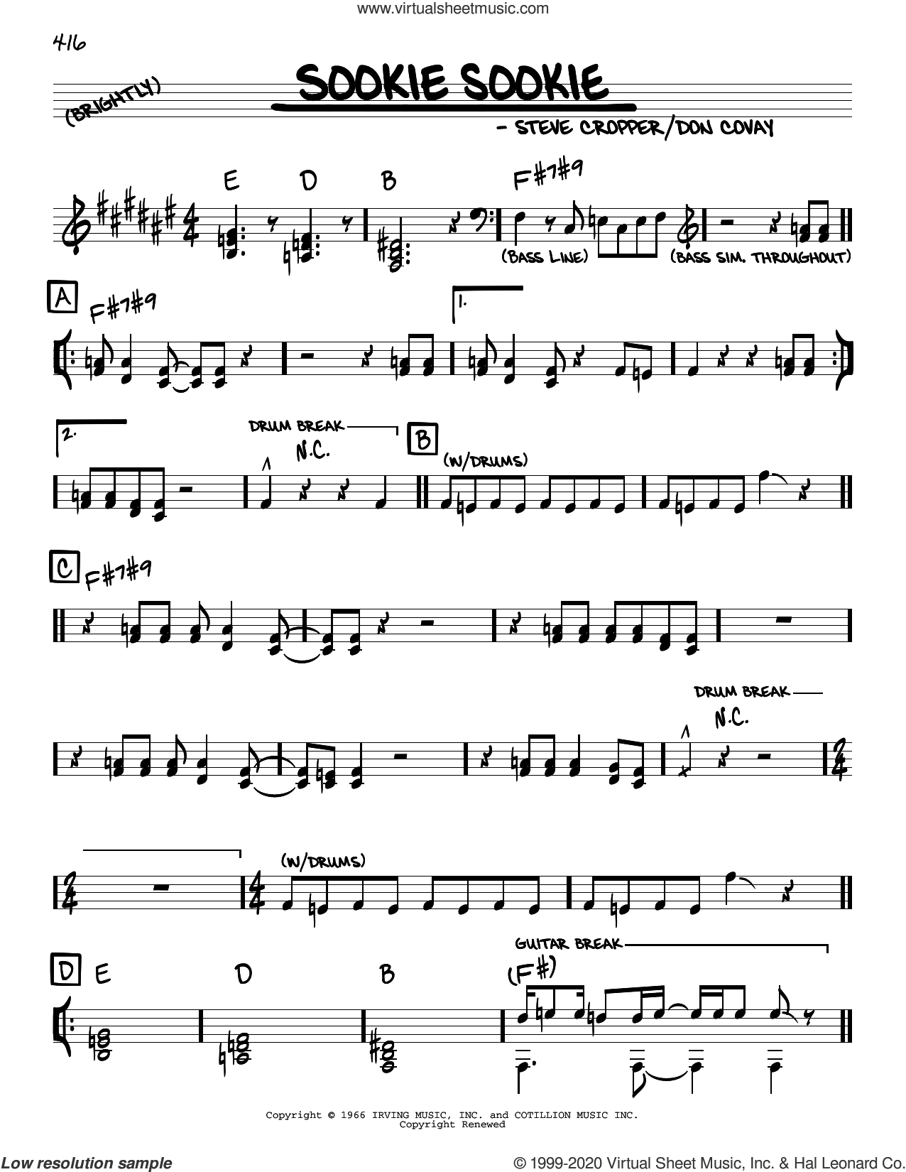Sookie Sookie sheet music (real book - melody and chords) (real book)