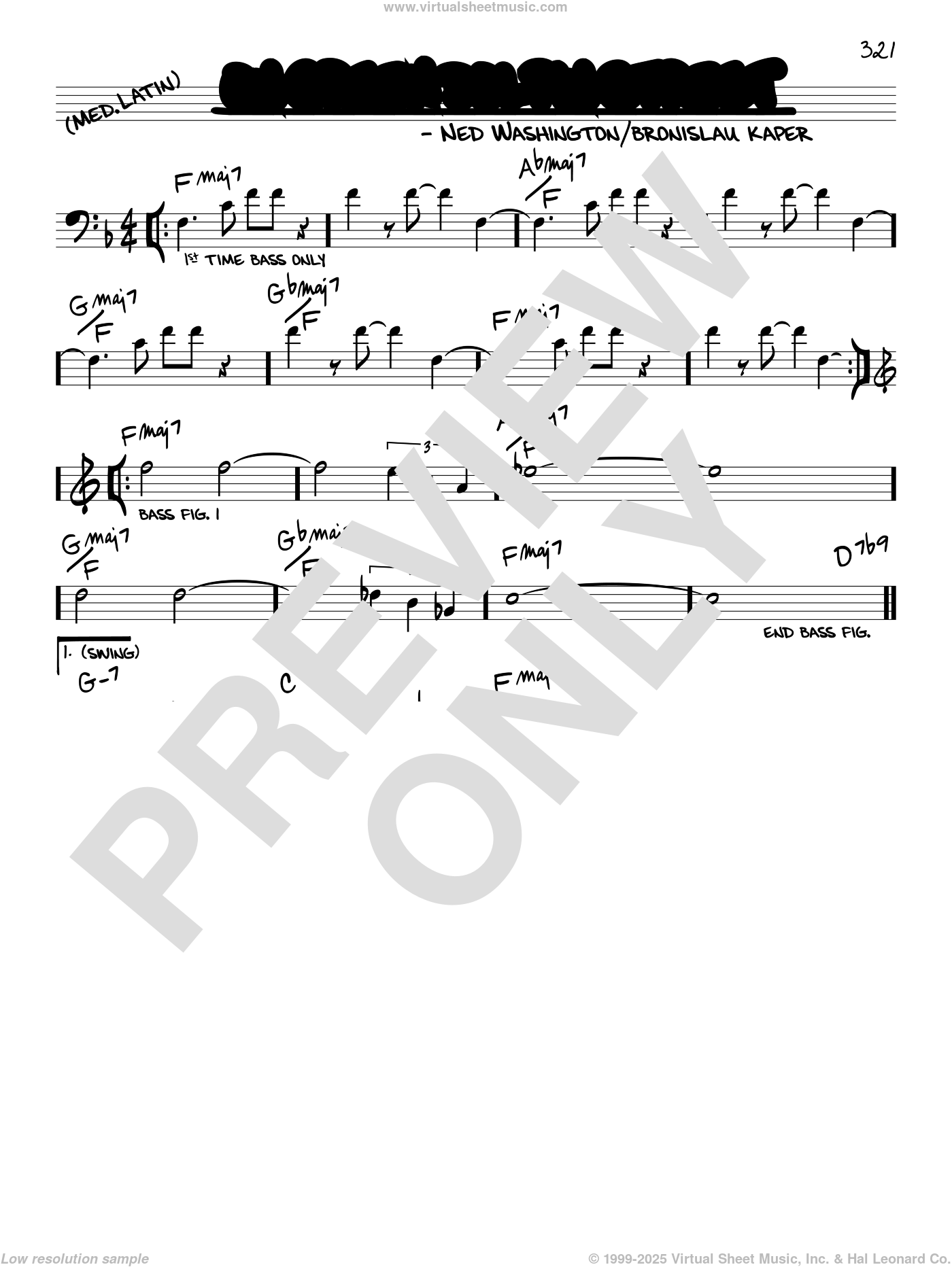 On Green Dolphin Street sheet music (real book - melody and chords ...