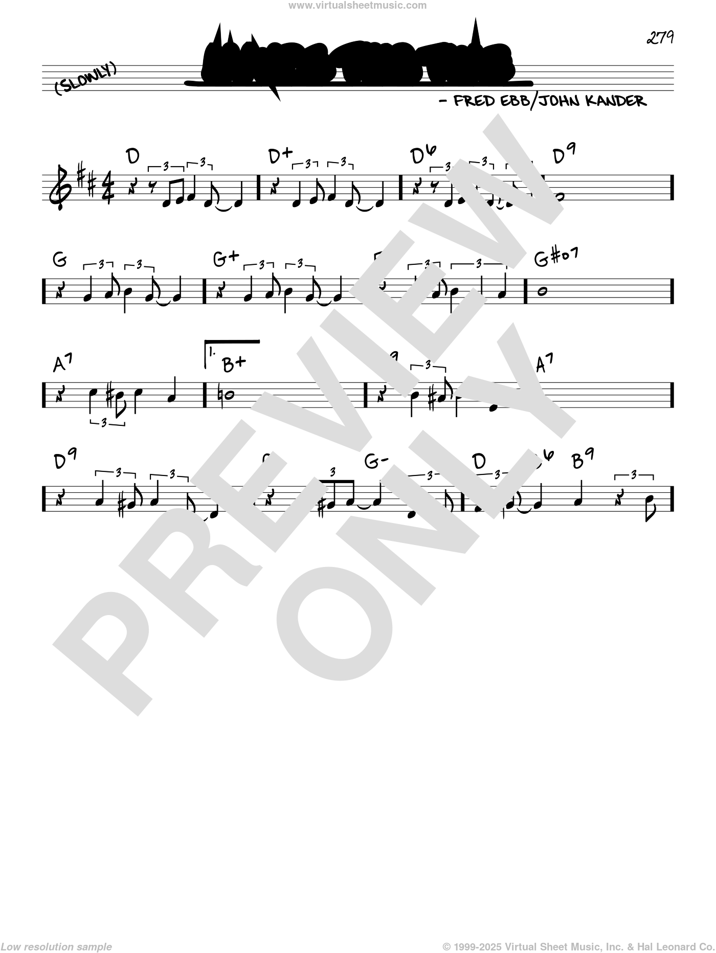 Maybe This Time sheet music (real book - melody and chords) (real book)