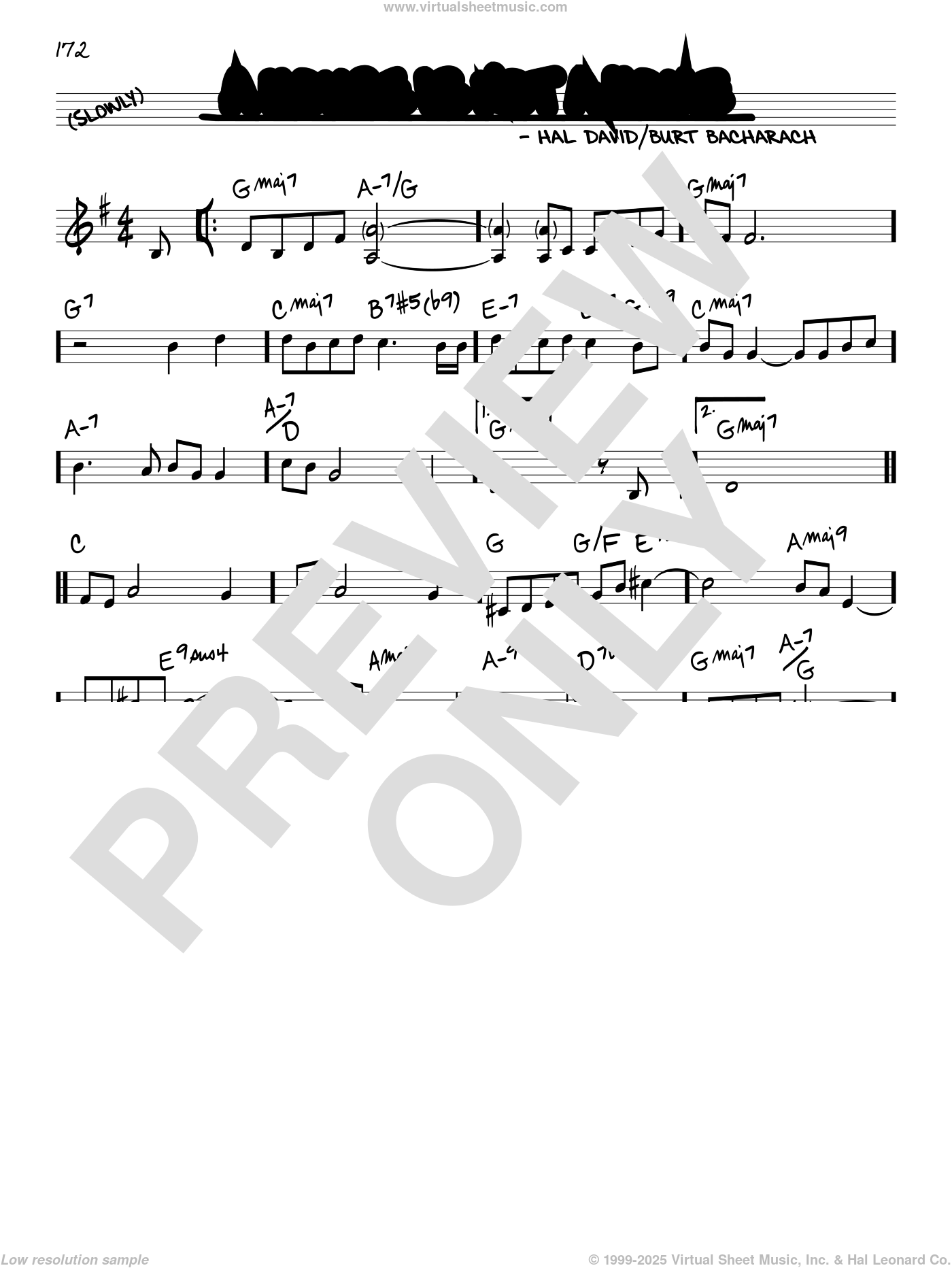 A House Is Not A Home sheet music (real book - melody and chords) (real ...