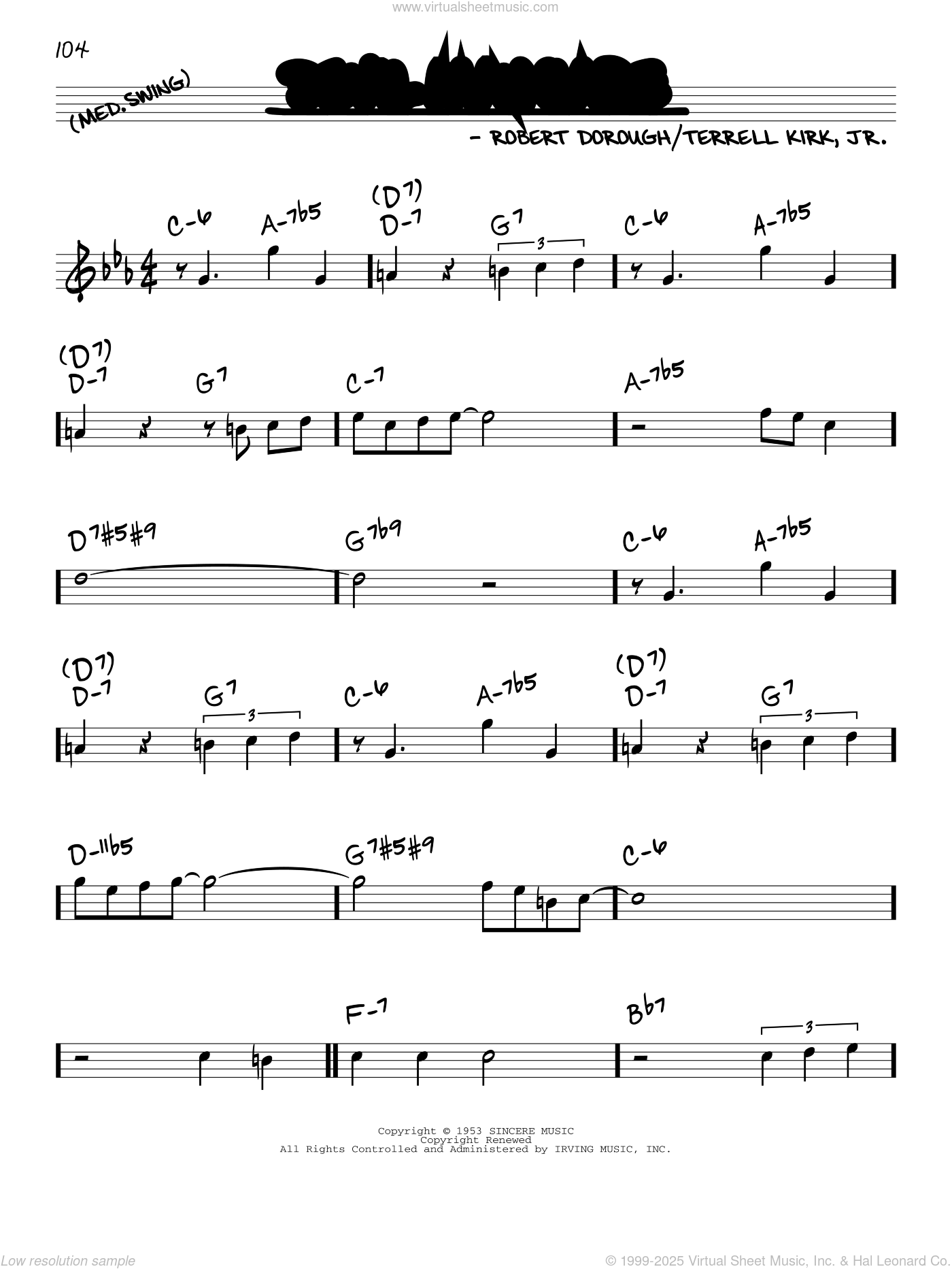 Devil May Care sheet music (real book - melody and chords) (real book)