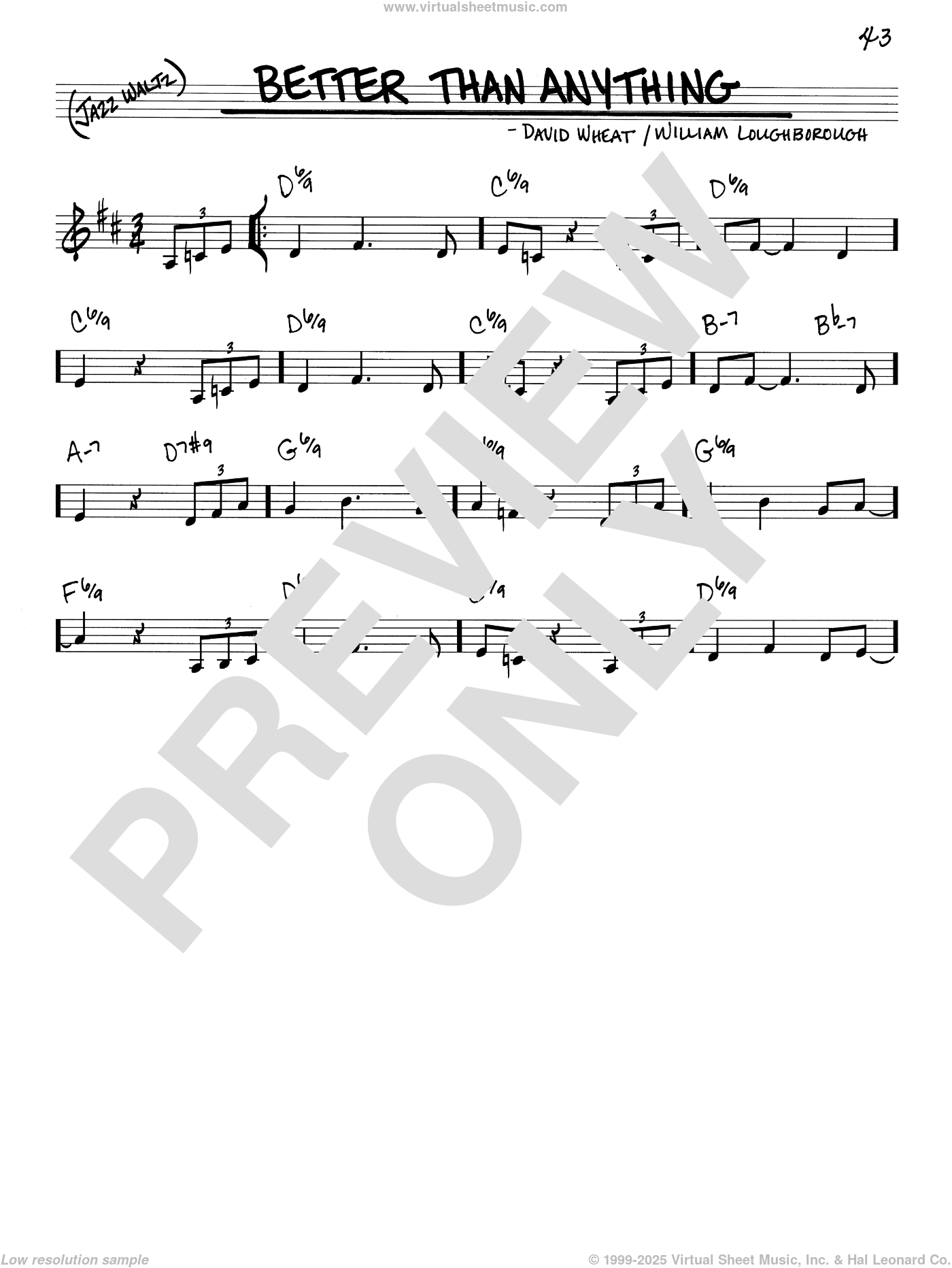 Better Than Anything sheet music (real book - melody and chords) (real ...