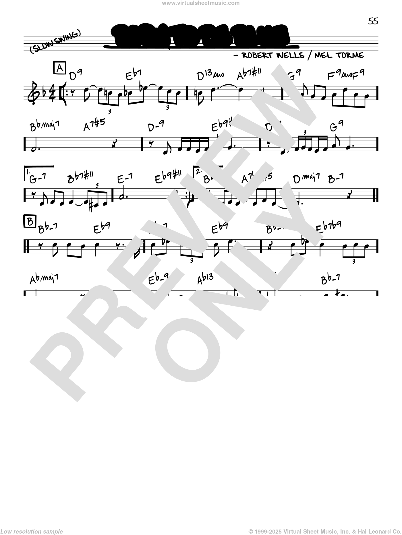 Born To Be Blue sheet music (real book) (PDF)
