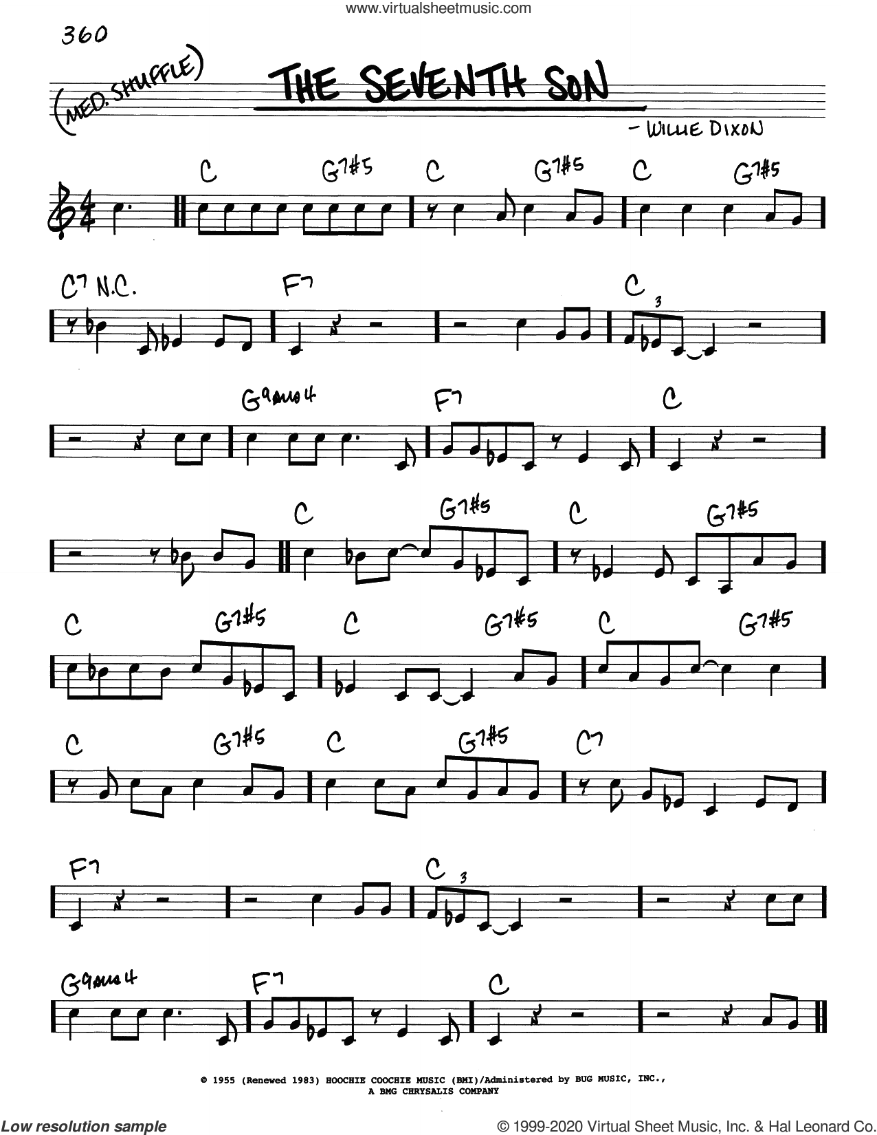 The Seventh Son sheet music (real book - melody and chords) (real book)