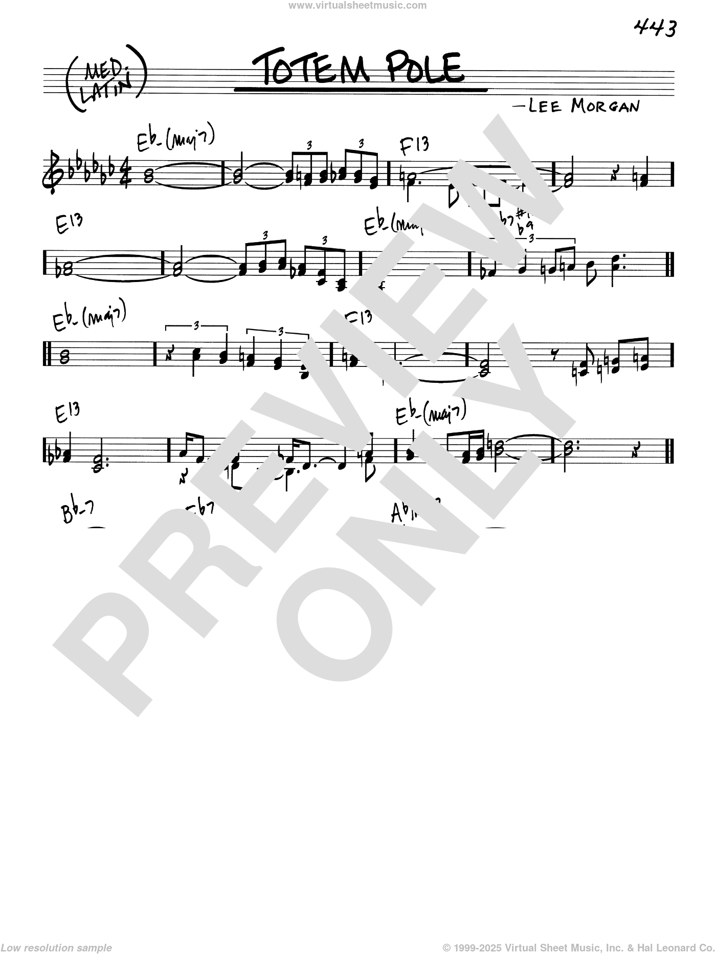 Totem Pole sheet music (real book - melody and chords) (real book)