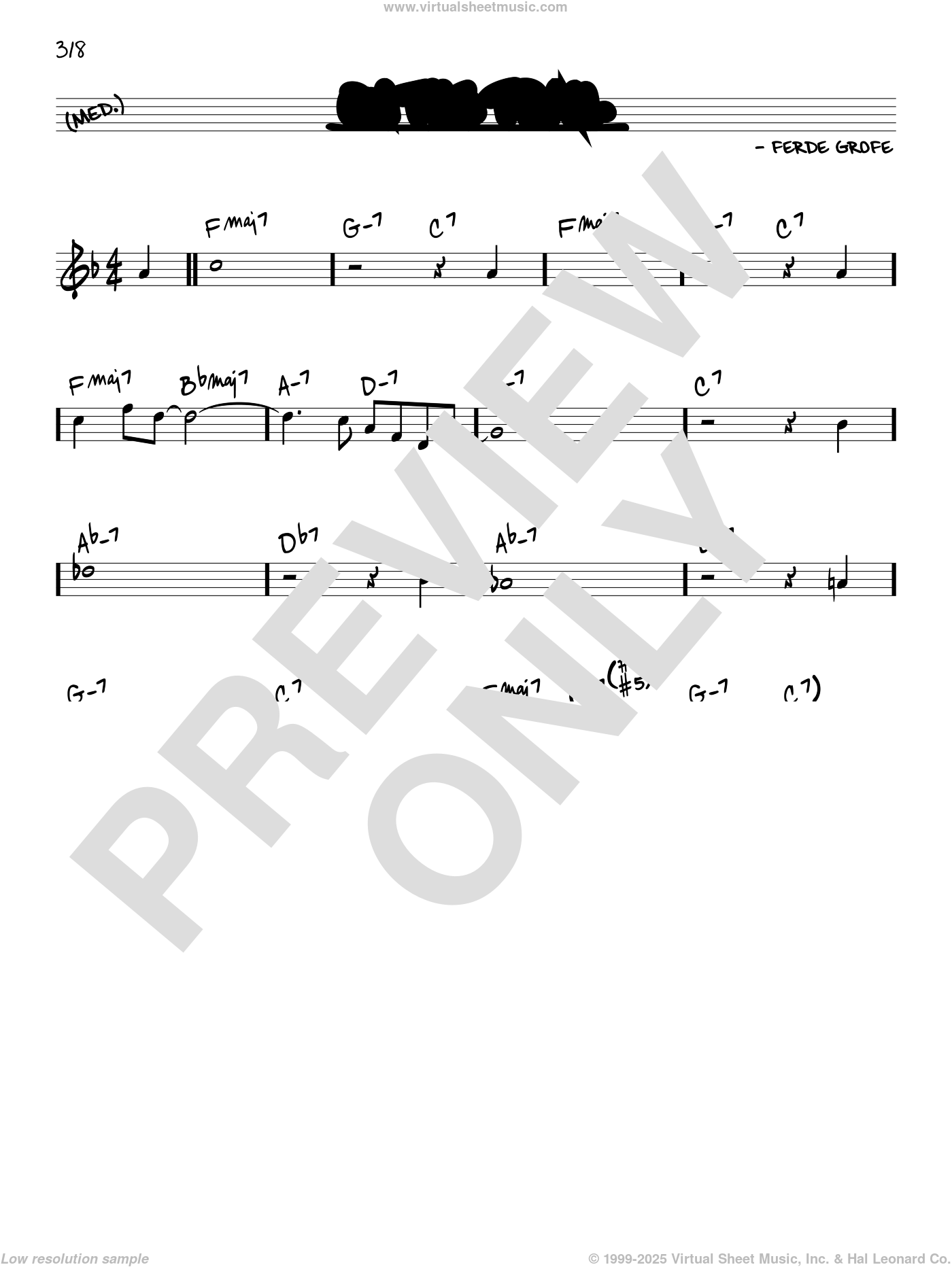 On The Trail sheet music (real book - melody and chords) (real book)