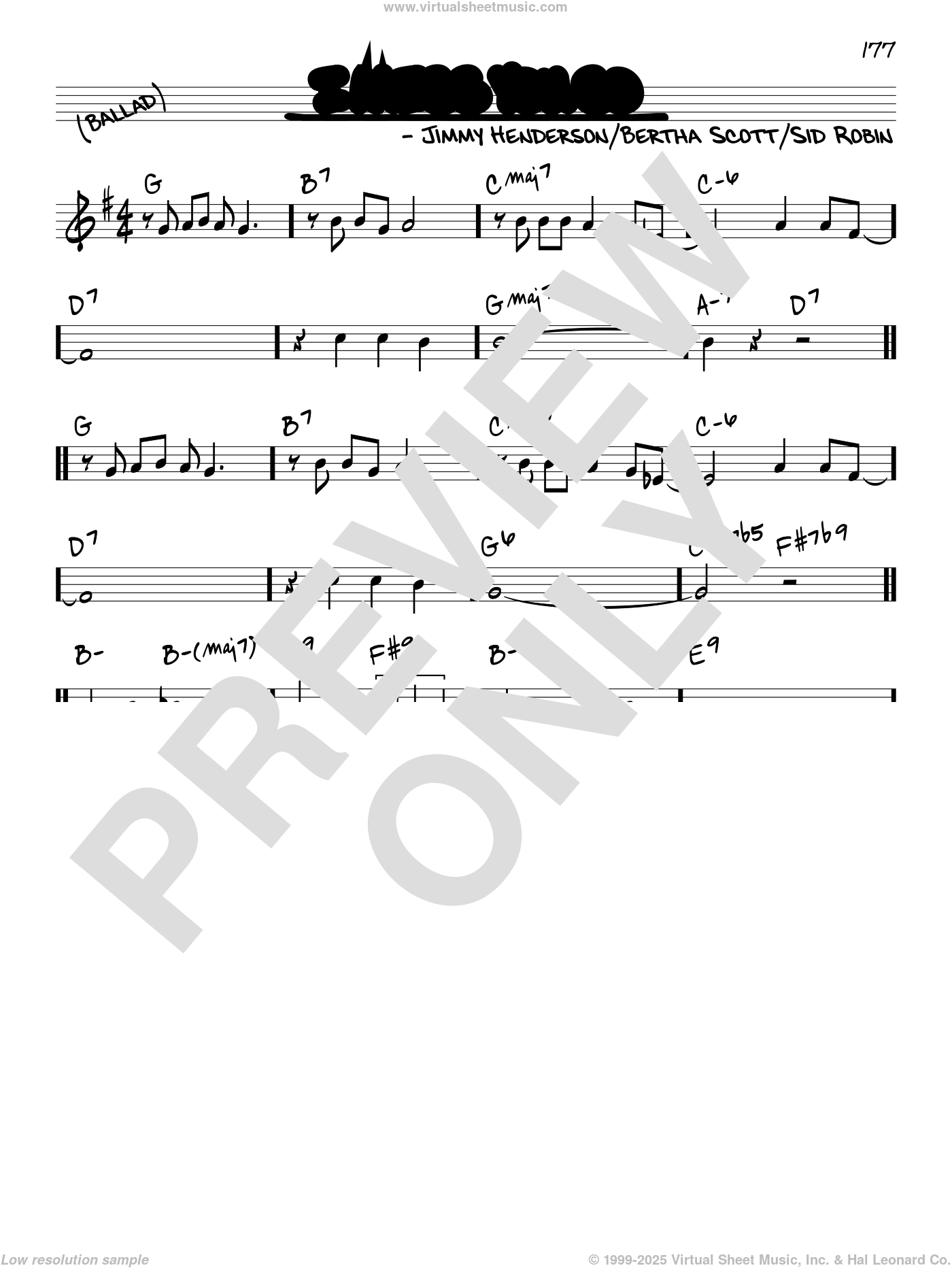 I Miss You So sheet music (real book - melody and chords) (real book)