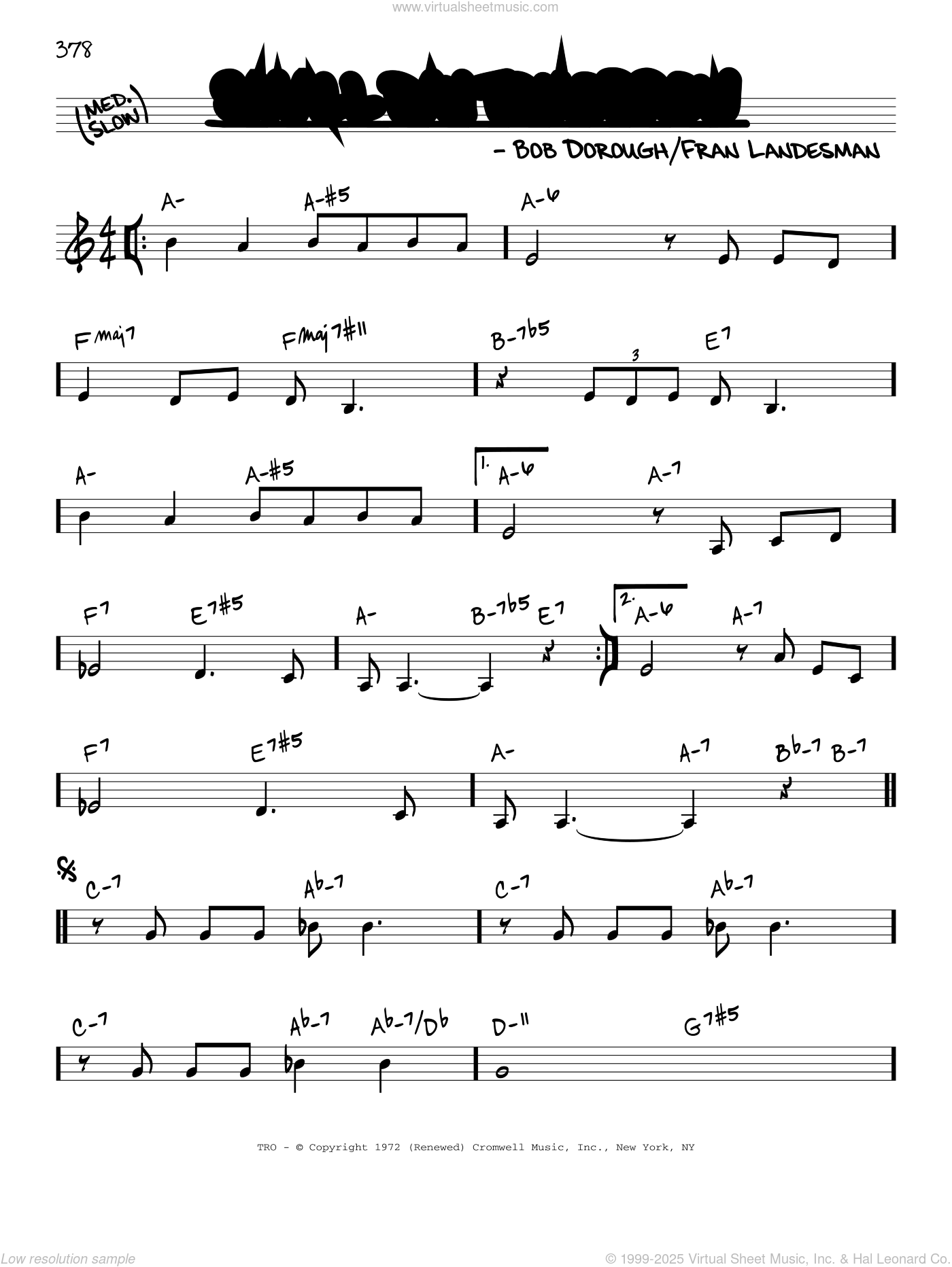 Small Day Tomorrow sheet music (real book - melody and chords) (real book)