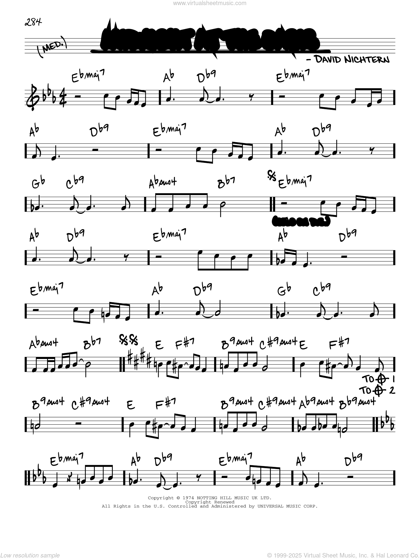 Midnight At The Oasis sheet music (real book - melody and chords) (real ...