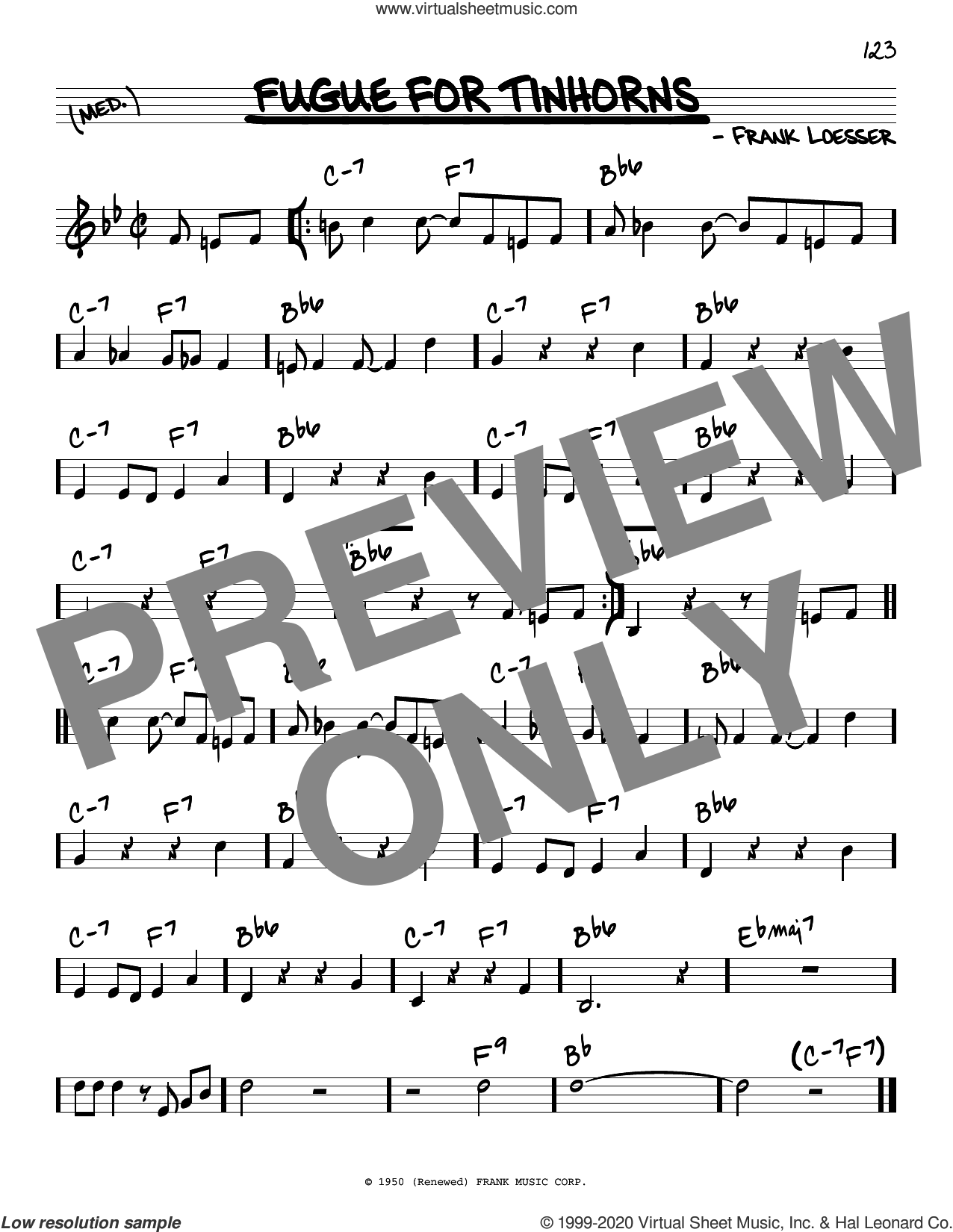 Fugue For Tinhorns sheet music (real book - melody and chords) (real book)