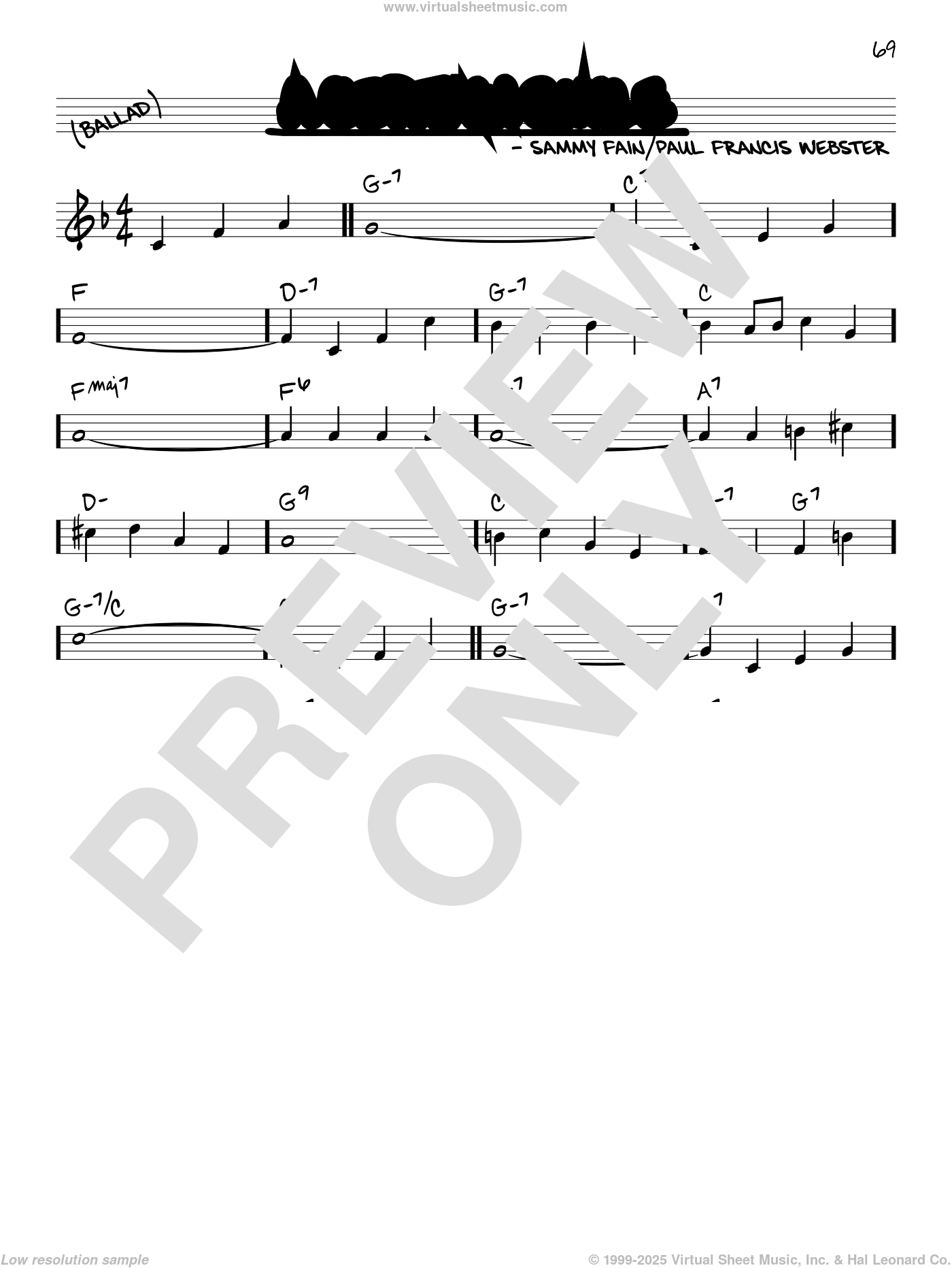 A Certain Smile sheet music (real book - melody and chords) (real book)