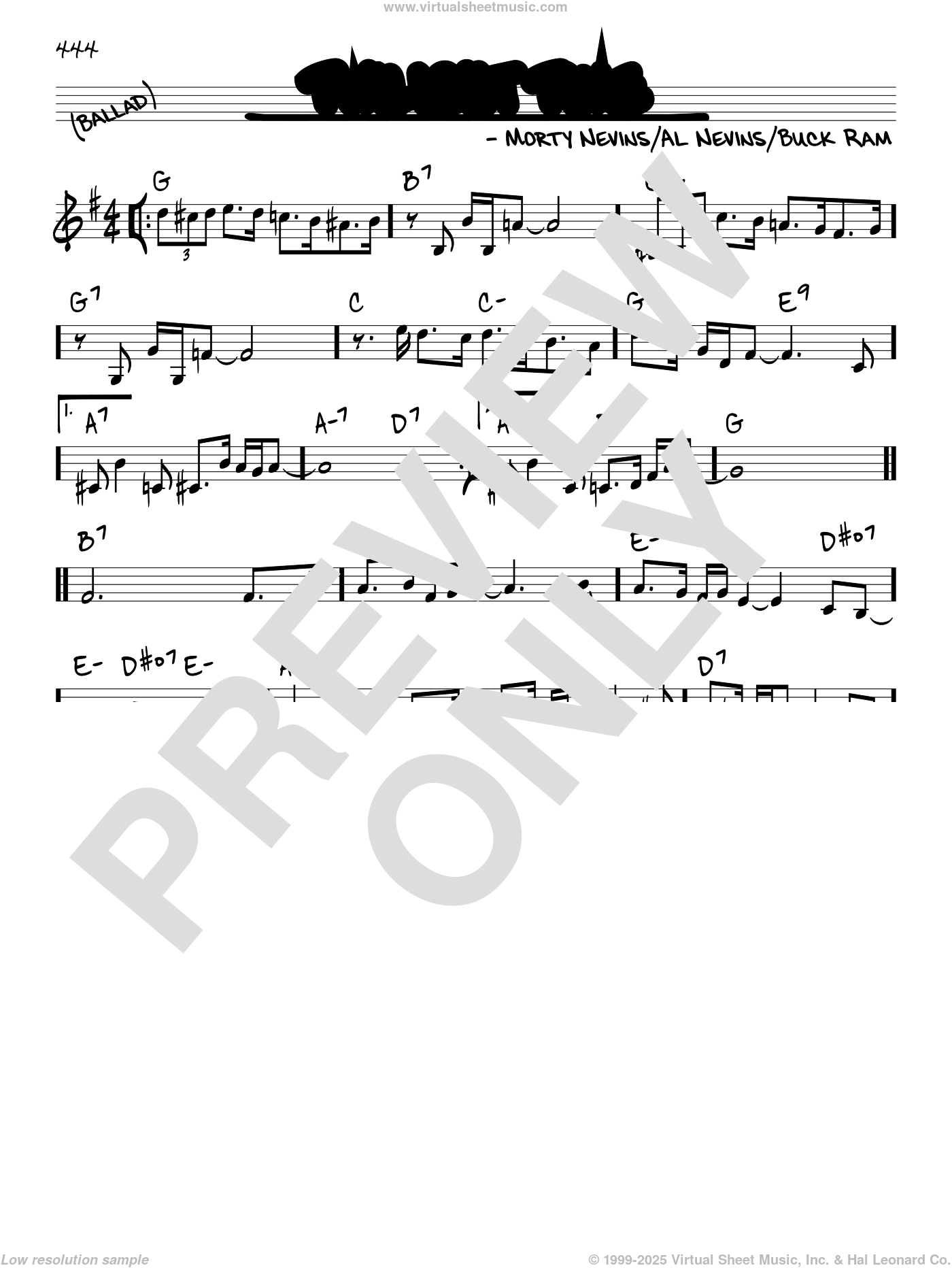 Twilight Time sheet music (real book - melody and chords) (real book)