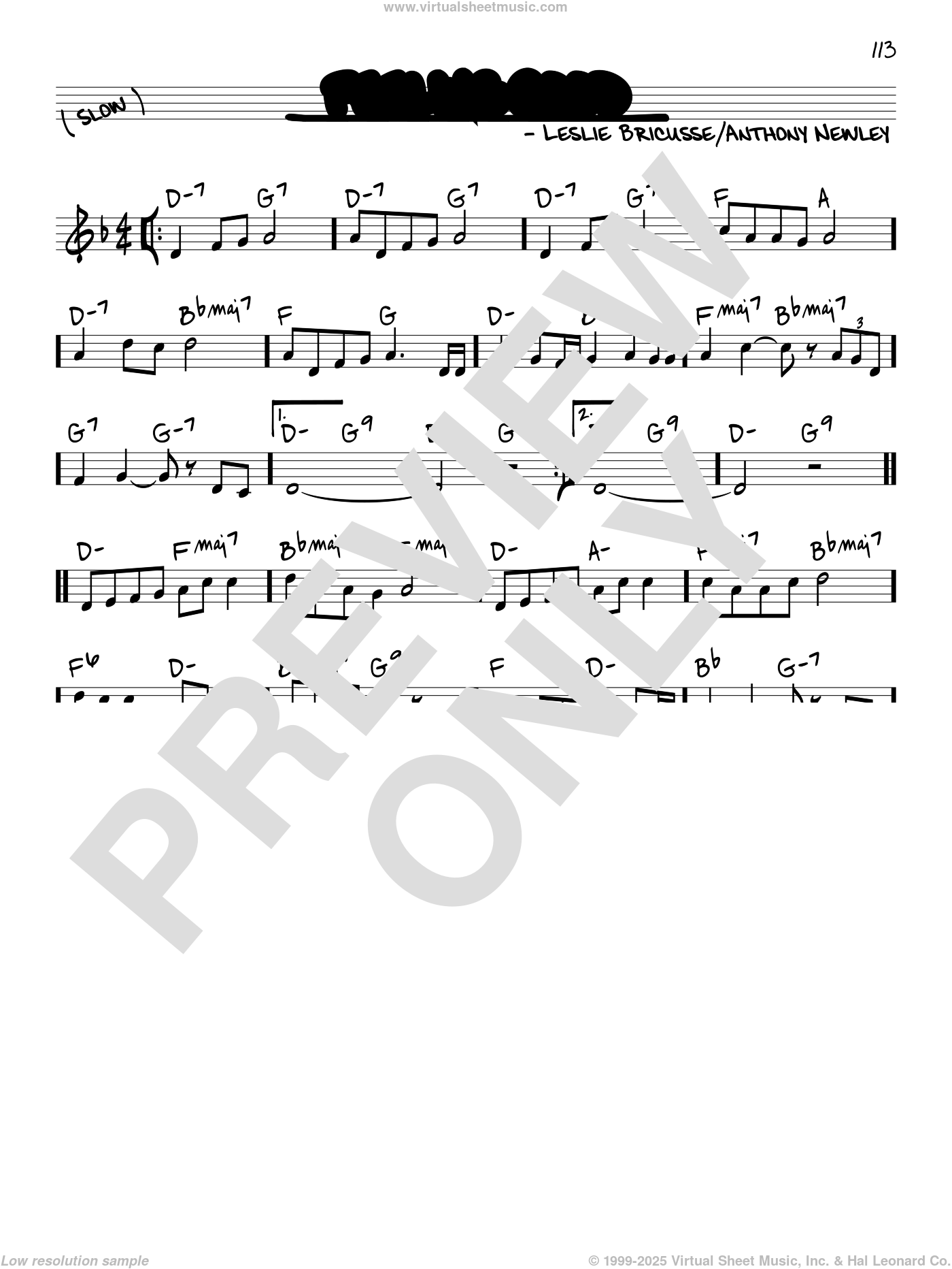 Feeling Good sheet music (real book - melody and chords) (real book)