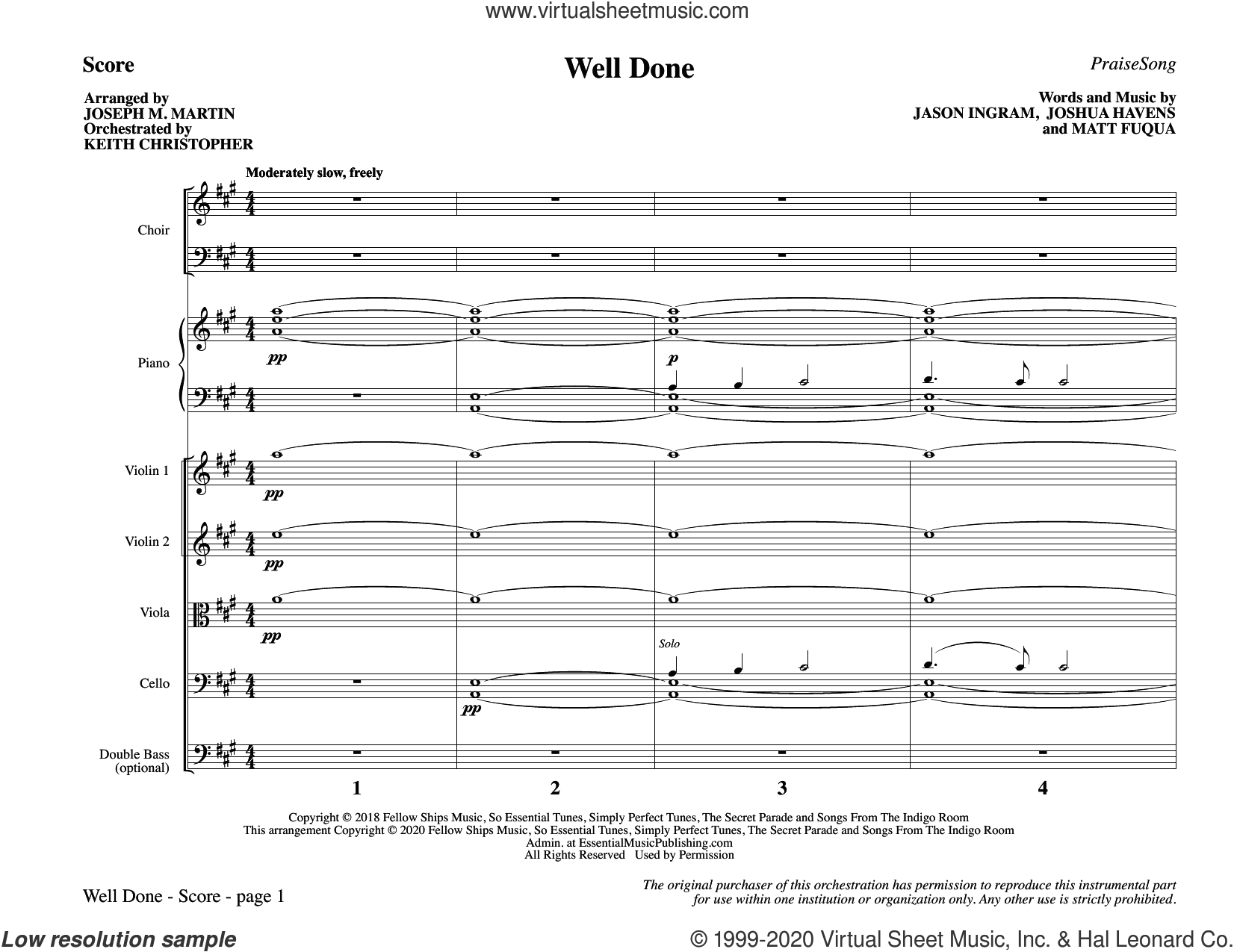Well Done (arr. Joseph M. Martin) sheet music (complete collection) for ...