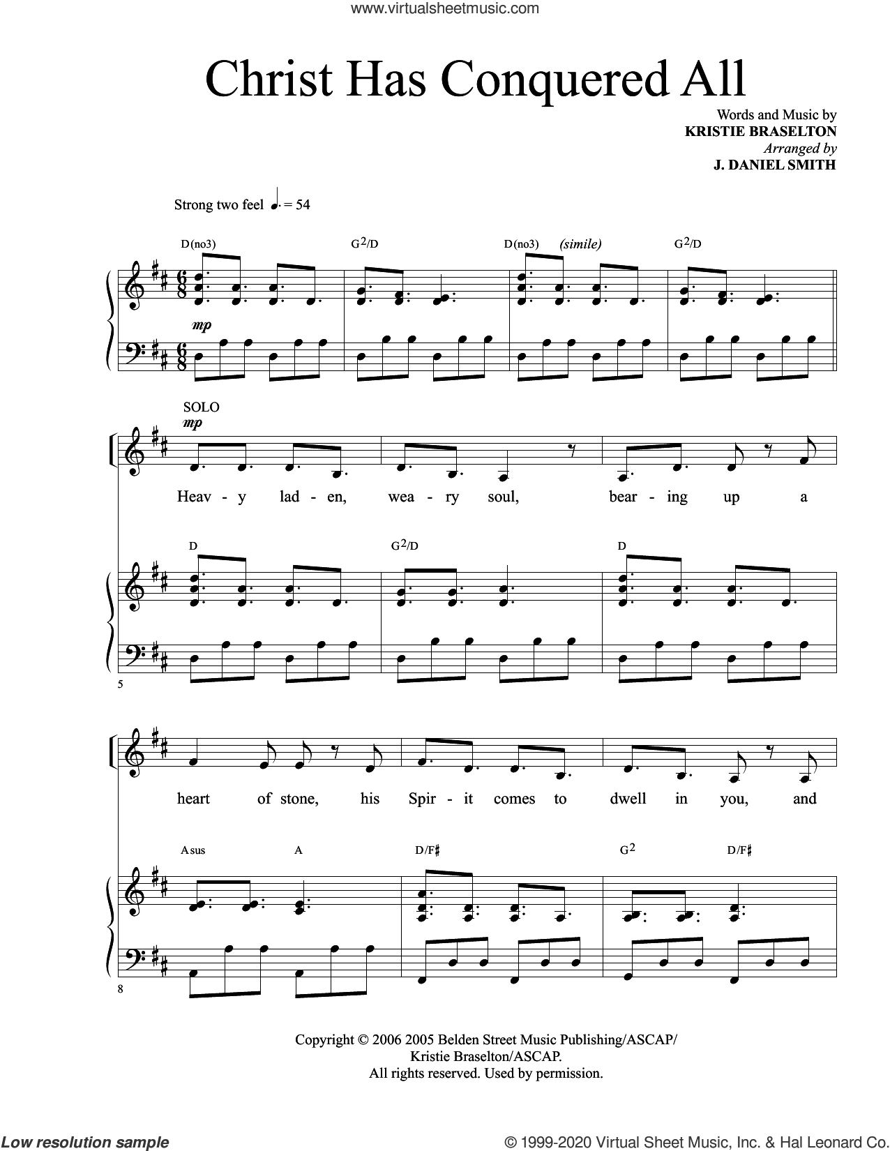 Christ Has Conquered All (arr. J. Daniel Smith) sheet music for choir ...