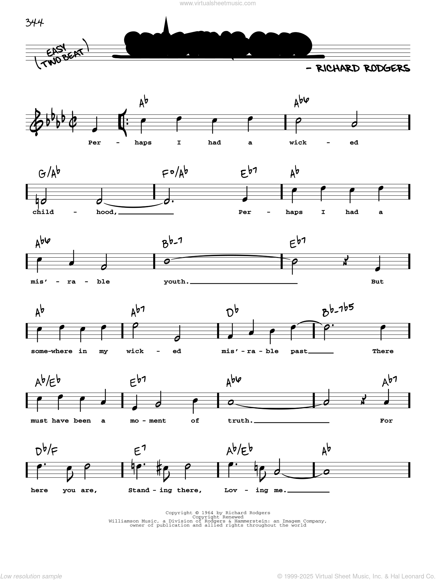 Something Good (from The Sound Of Music) (High Voice) sheet music (real ...