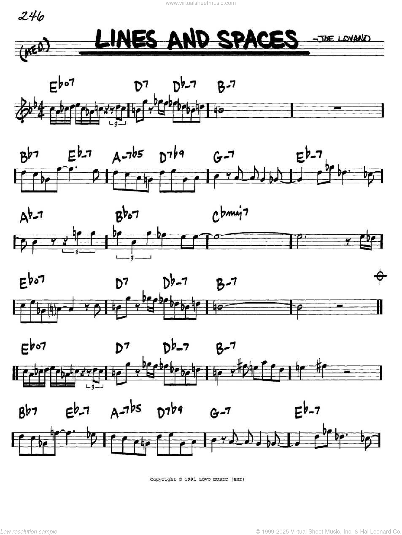 Lines And Spaces sheet music (in C) (PDF)