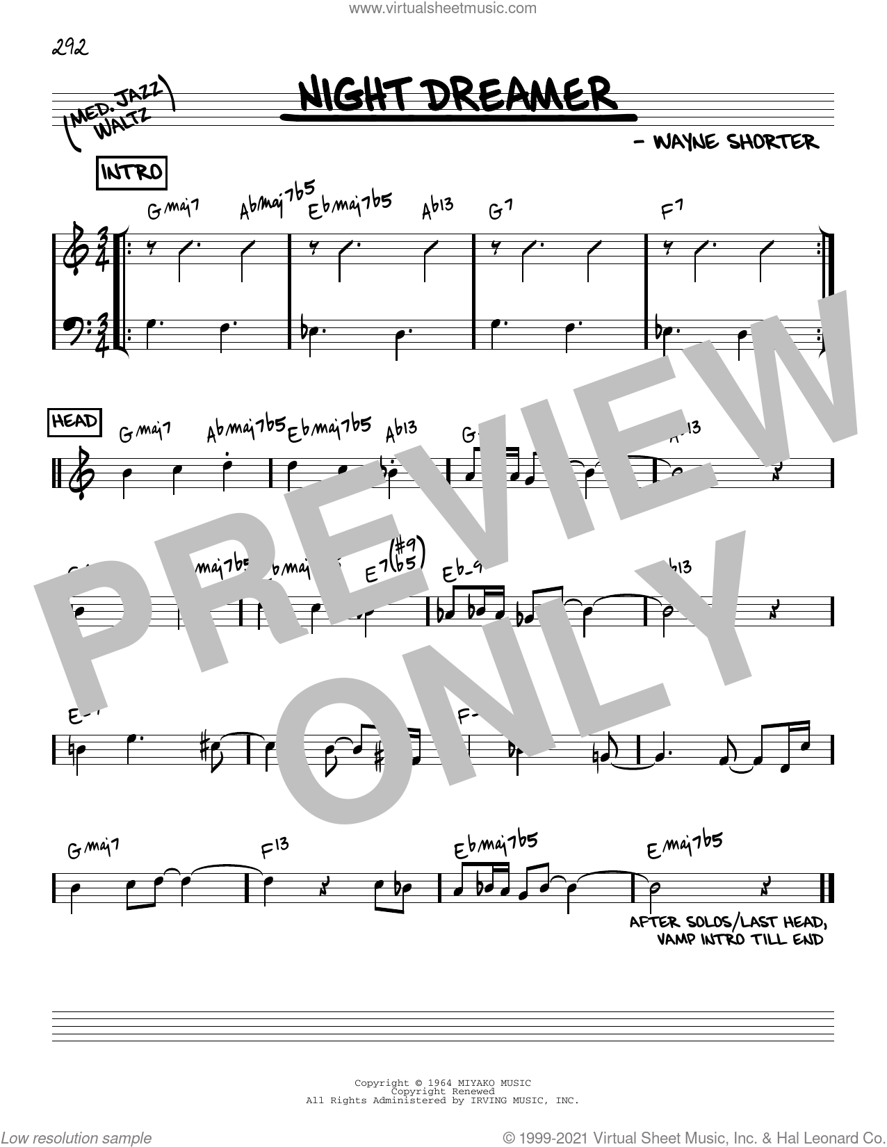 Night Dreamer [Reharmonized version] (arr. Jack Grassel) sheet music ...