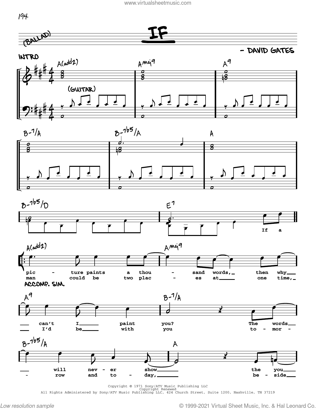 If sheet music (real book with lyrics) (PDF)