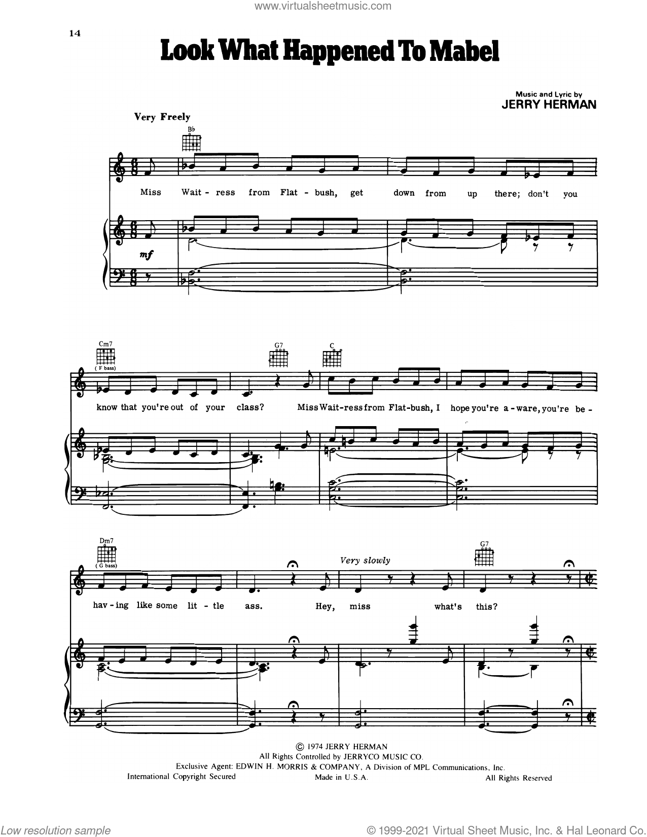 Look What Happened To Mabel (from Mack and Mabel) sheet music for voice ...