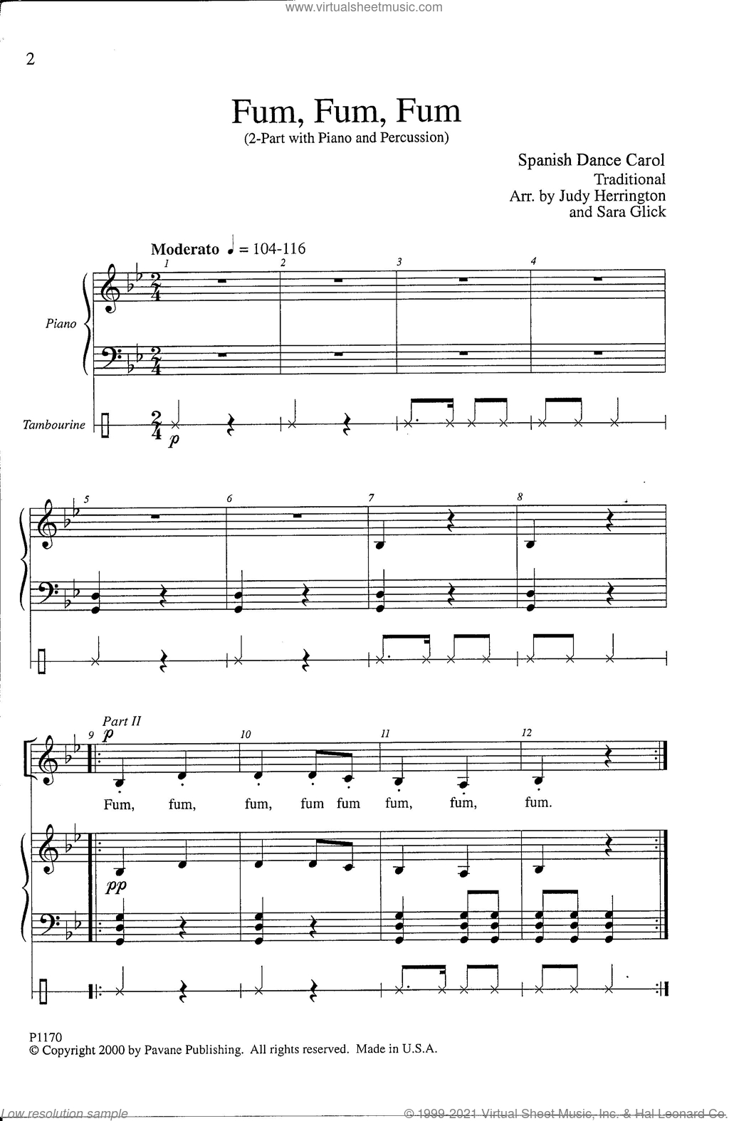 Fum, Fum, Fum sheet music for choir (2-Part) (PDF)