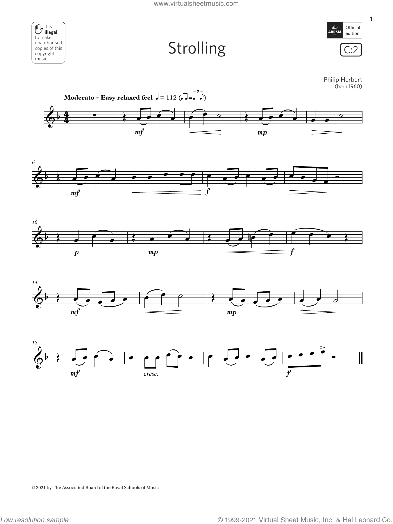 Strolling (Grade 1 List C2 from the ABRSM Saxophone syllabus from 2022 ...