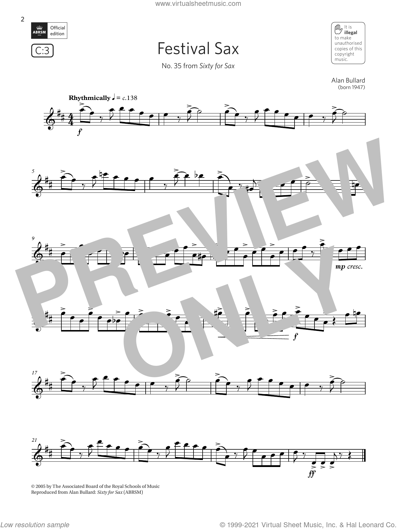 Festival Sax (from Sixty for Sax) (Grade 5 List C3 from the ABRSM ...