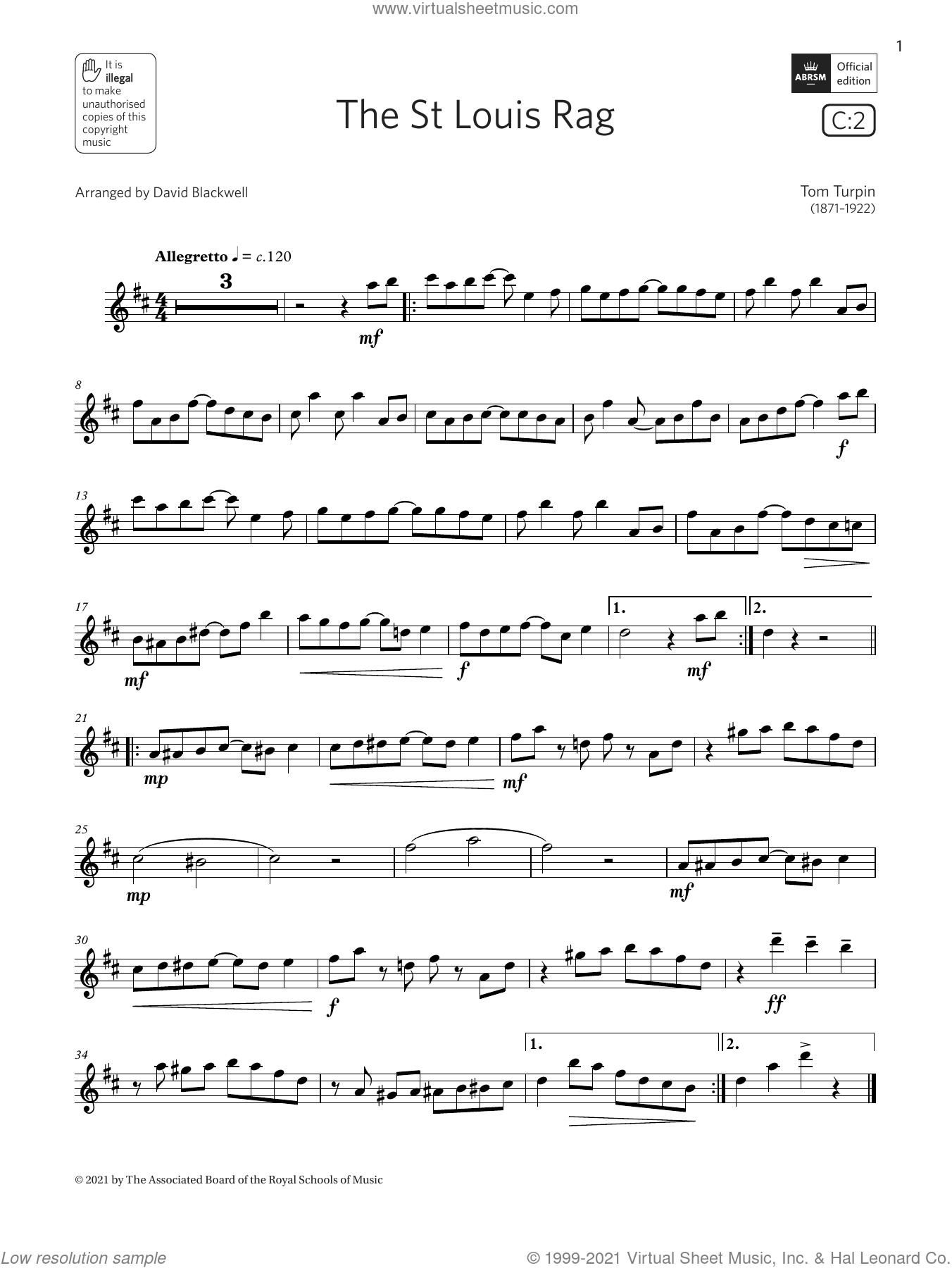 The St Louis Rag (Grade 3 List C2 from the ABRSM Flute syllabus from ...