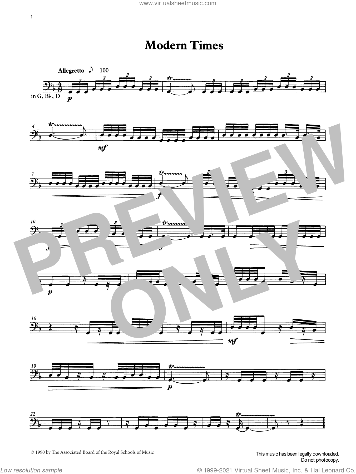 Modern Times from Graded Music for Timpani, Book IV sheet music for ...