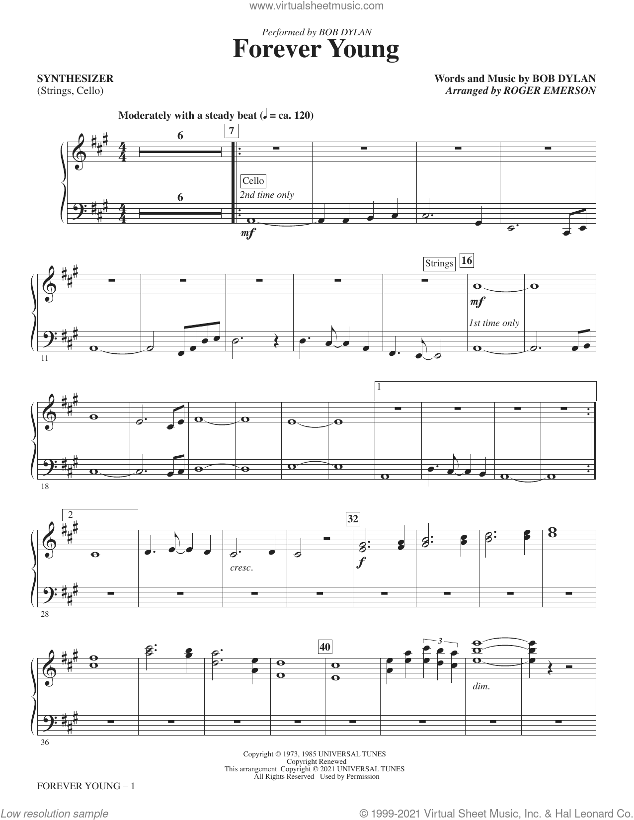 Forever Young (arr. Roger Emerson) (complete set of parts) sheet music ...