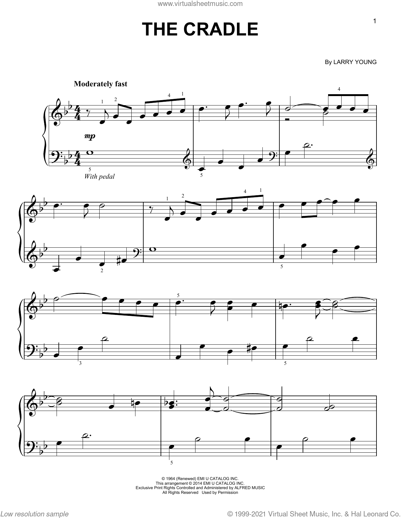 The Cradle sheet music for voice and other instruments (E-Z Play)