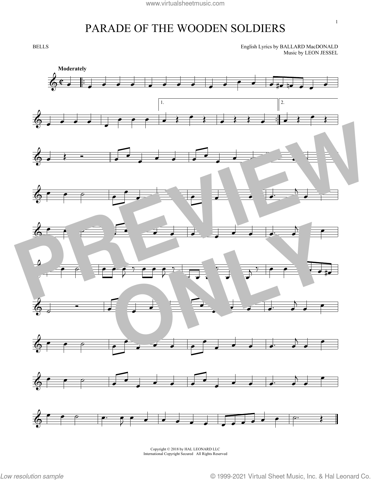 Parade Of The Wooden Soldiers sheet music for Hand Bells Solo (bell solo)