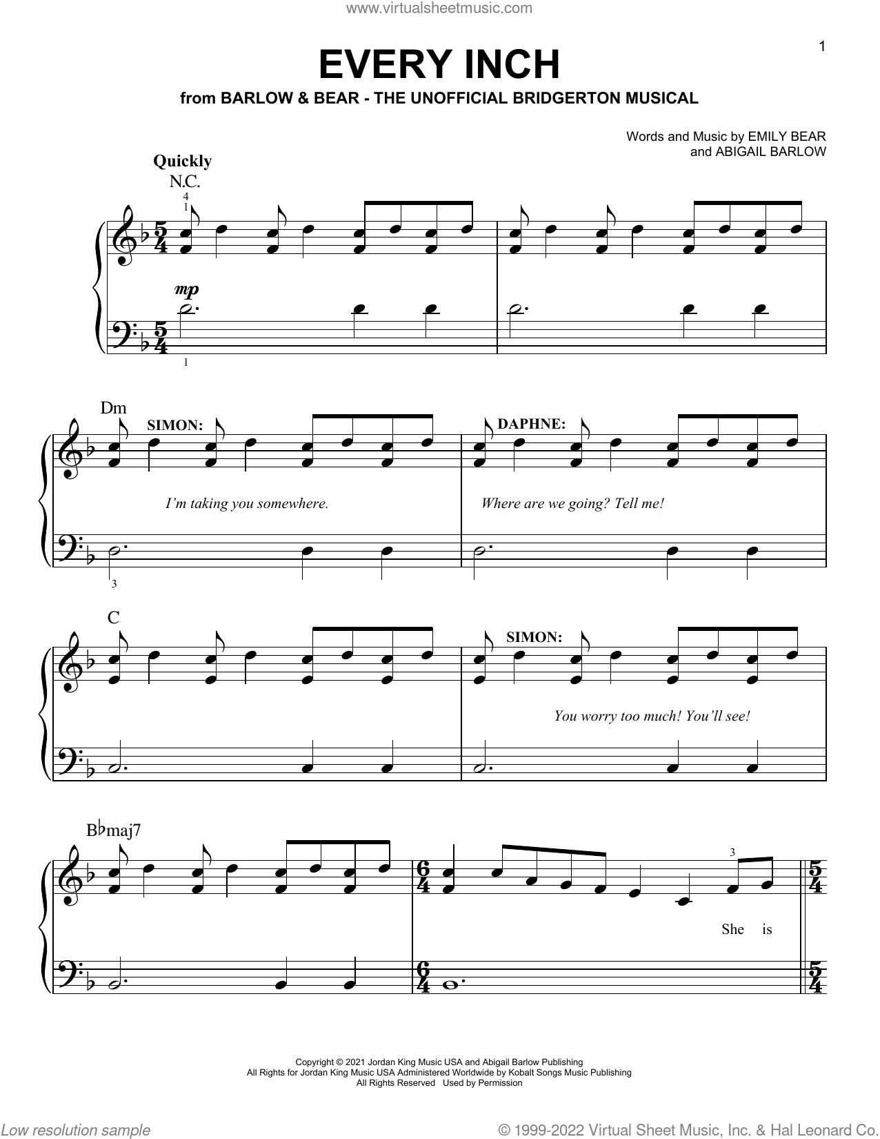 Every Inch (from The Unofficial Bridgerton Musical) sheet music for ...