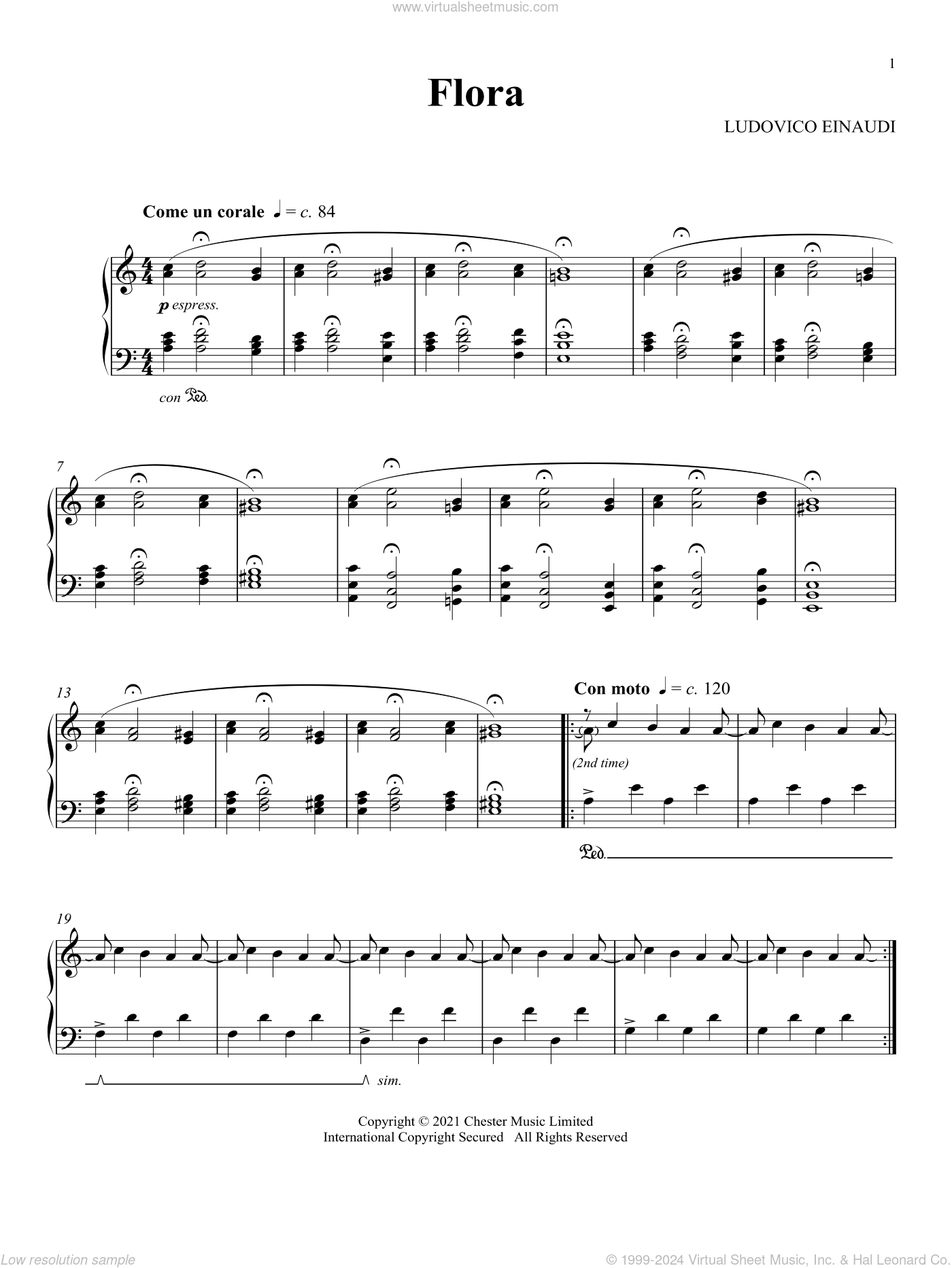 Flora sheet music for piano solo (PDF-interactive)