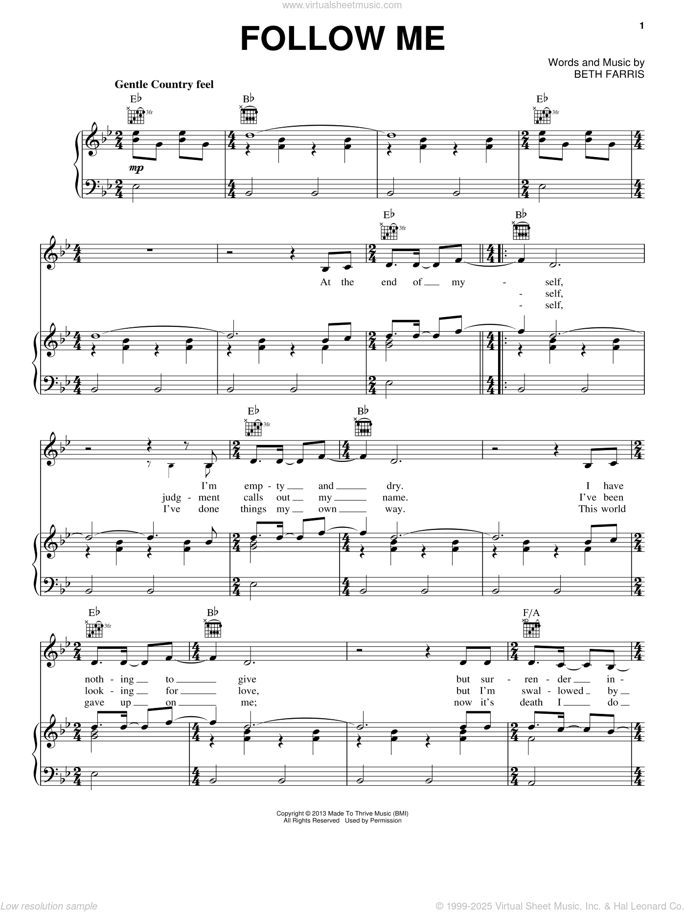 Casting Crowns: Follow Me sheet music for voice, piano or guitar