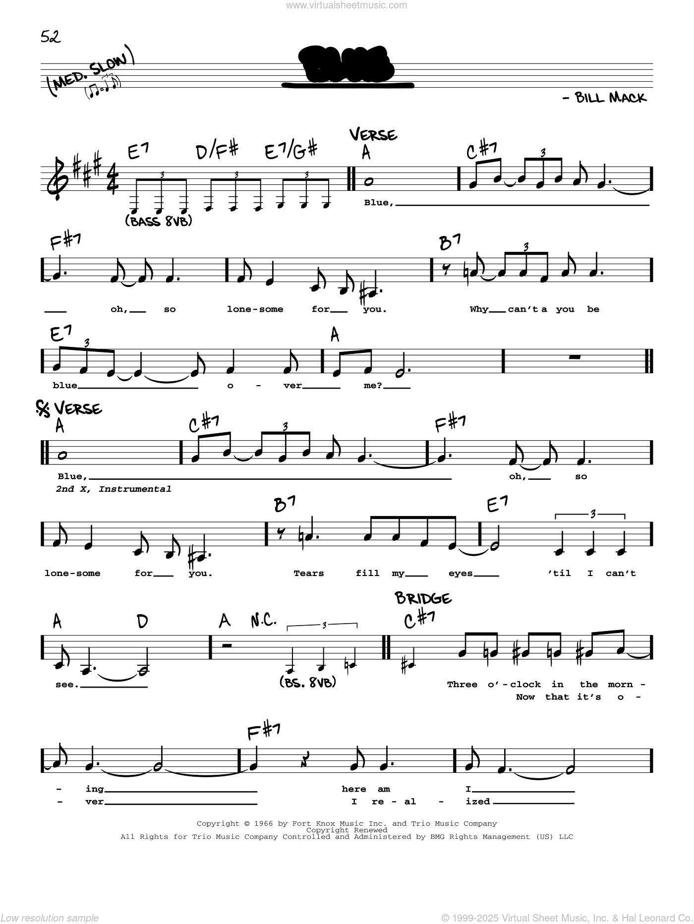 Blue sheet music (real book with lyrics) (PDF)