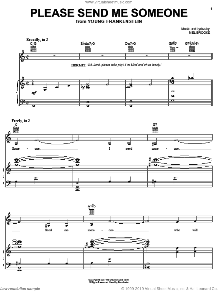 Please Send Me Someone sheet music for voice, piano or guitar
