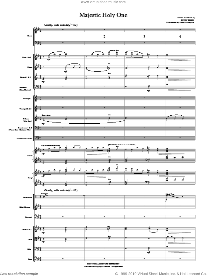 Majestic Holy One sheet music (complete collection) for orchestra/band ...