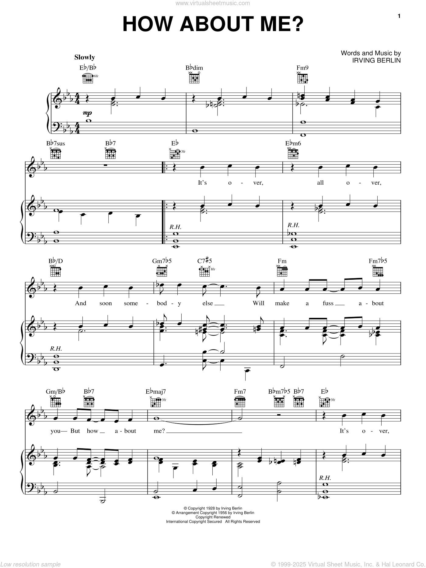 How About Me? sheet music for voice, piano or guitar (PDF)