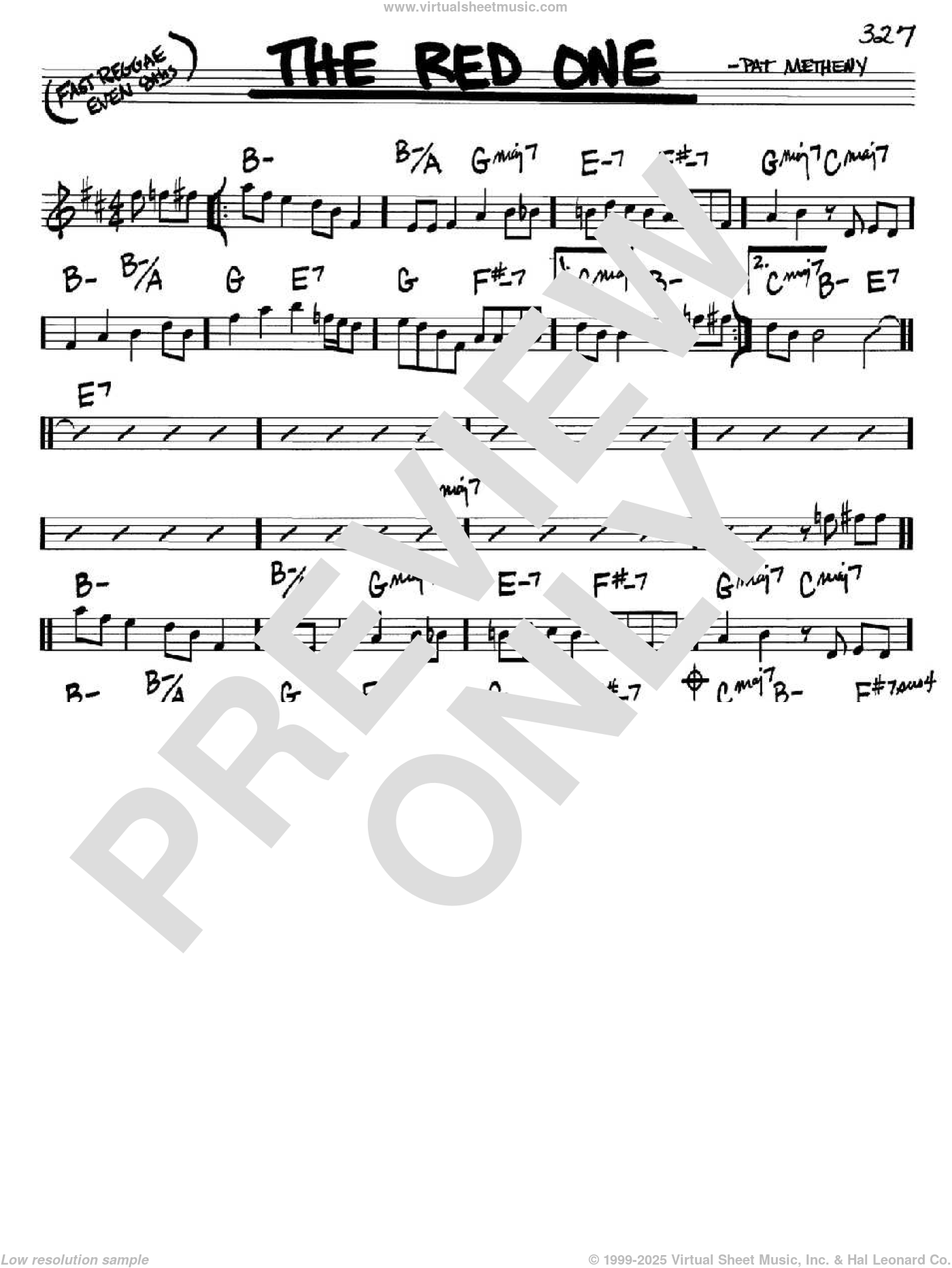 The Red One sheet music for voice and other instruments (in C)