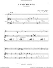 A Whole New World (from Aladdin) sheet music for flute and piano