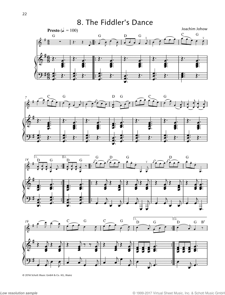 The Fiddler's Dance sheet music for violin and piano