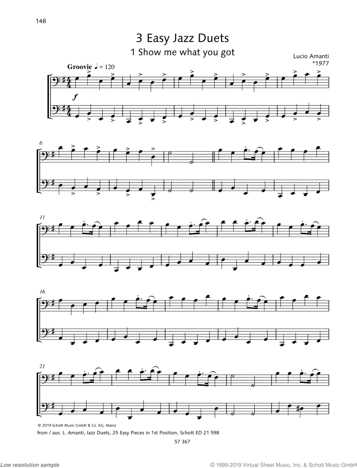 3 Easy Jazz Duets, Show me what you got - A little harder now - Borrow ...